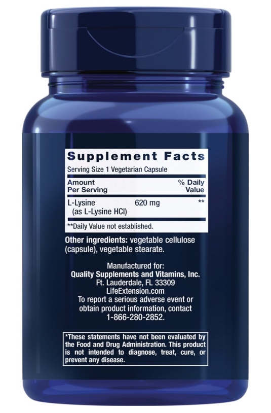 L-LYSINE 620 MG (100 PASTILLAS) - Vitamins Store