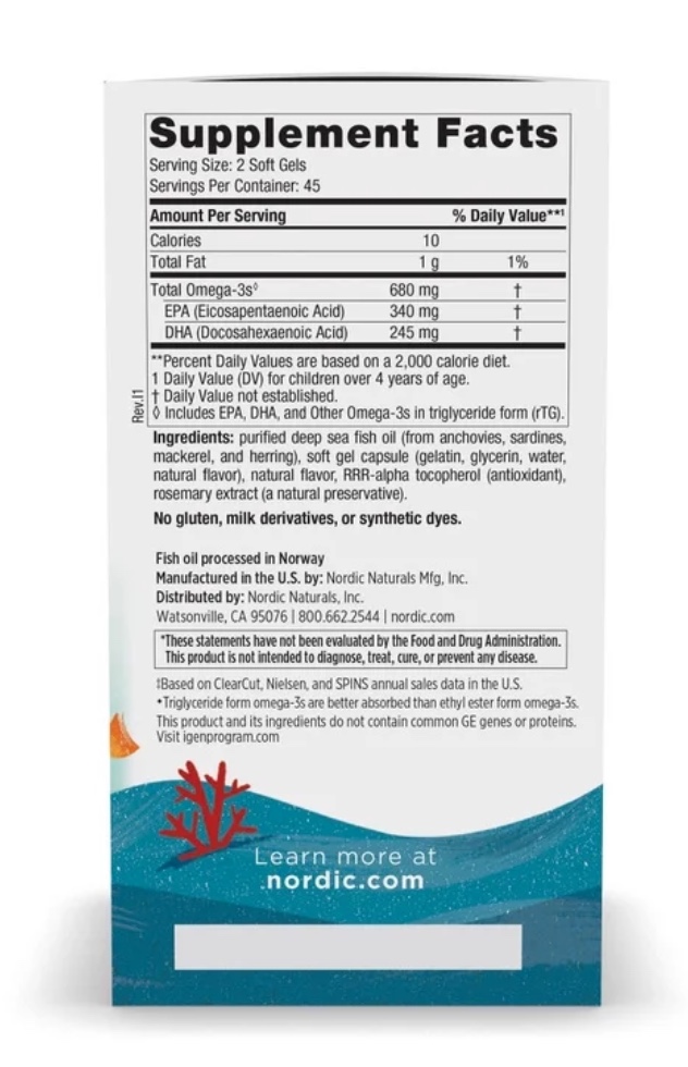 ULTIMATE OMEGA JUNIOR NORDIC NATURALS (90 SOFTGELS) - Vitamins Store